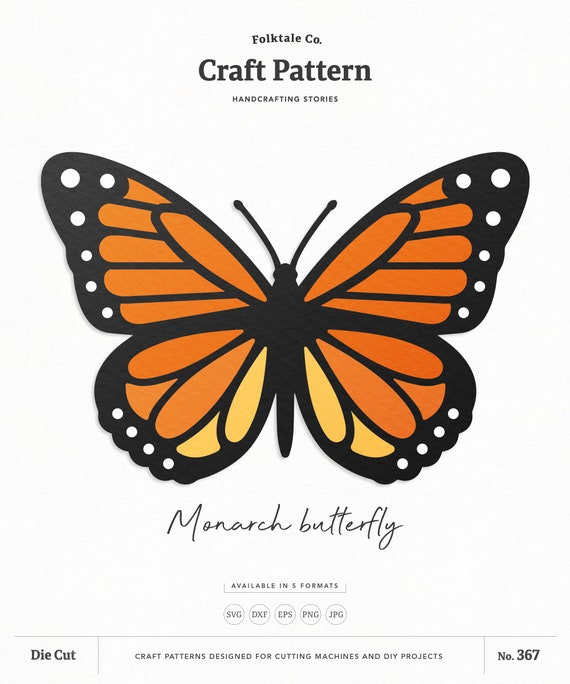 Monarch Butterfly Stencils Butterfly Svg Bundle 5 Monarch