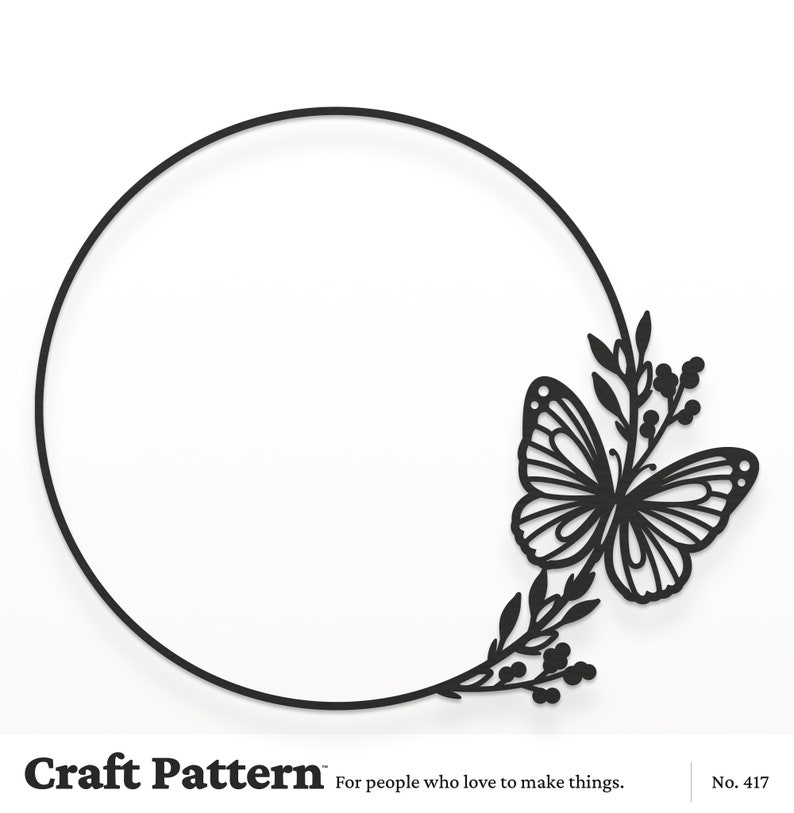 Butterfly Frame SVG Butterfly SVG Monogram SVG Flower Svg - Etsy