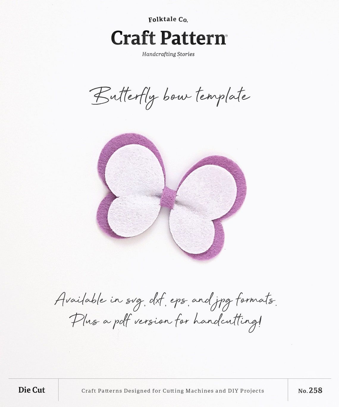 Butterfly Bow Template SVG Bow SVG Bow Template Hair Bow | Etsy
