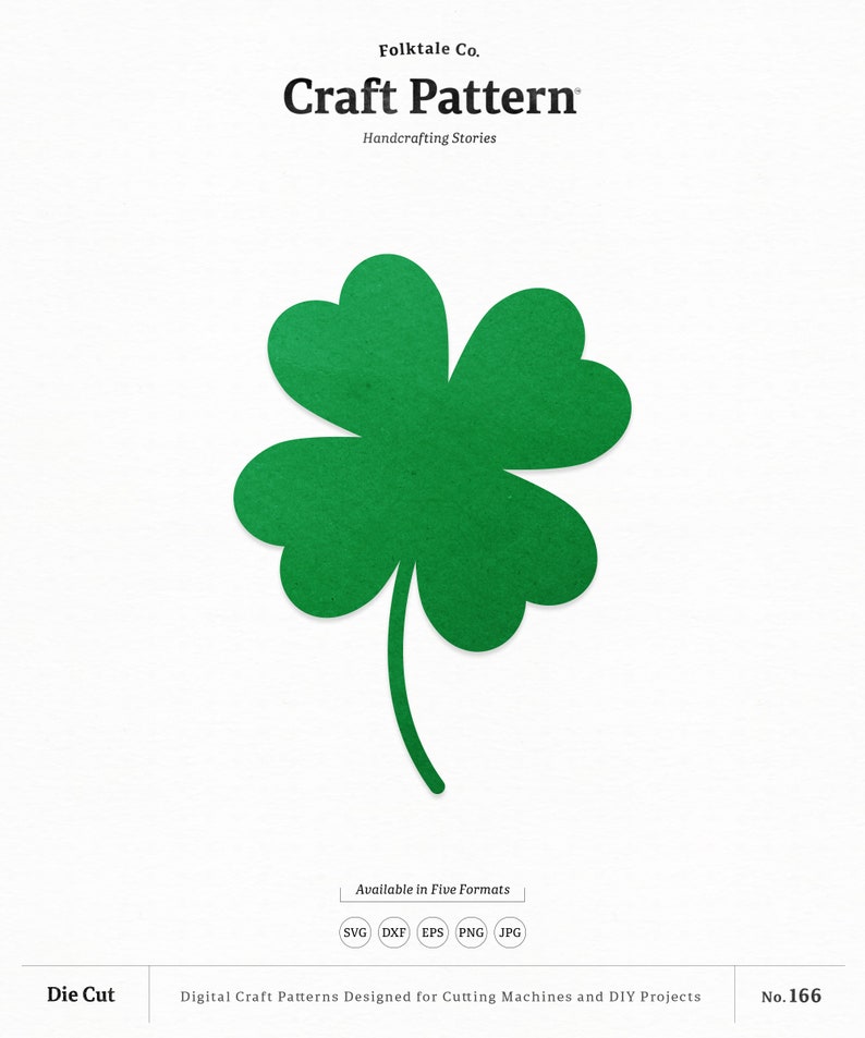 Four Leaf Clover SVG Craft Pattern St Patricks Day SVG - Etsy