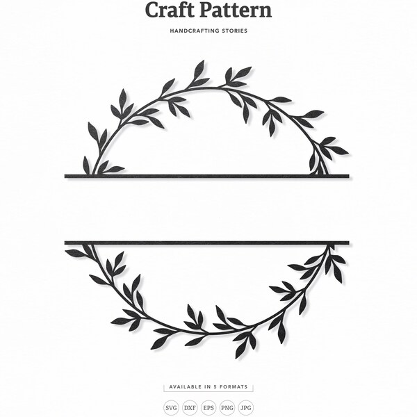 Split Wreath Svg - Etsy