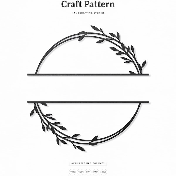 Split Wreath Svg - Etsy