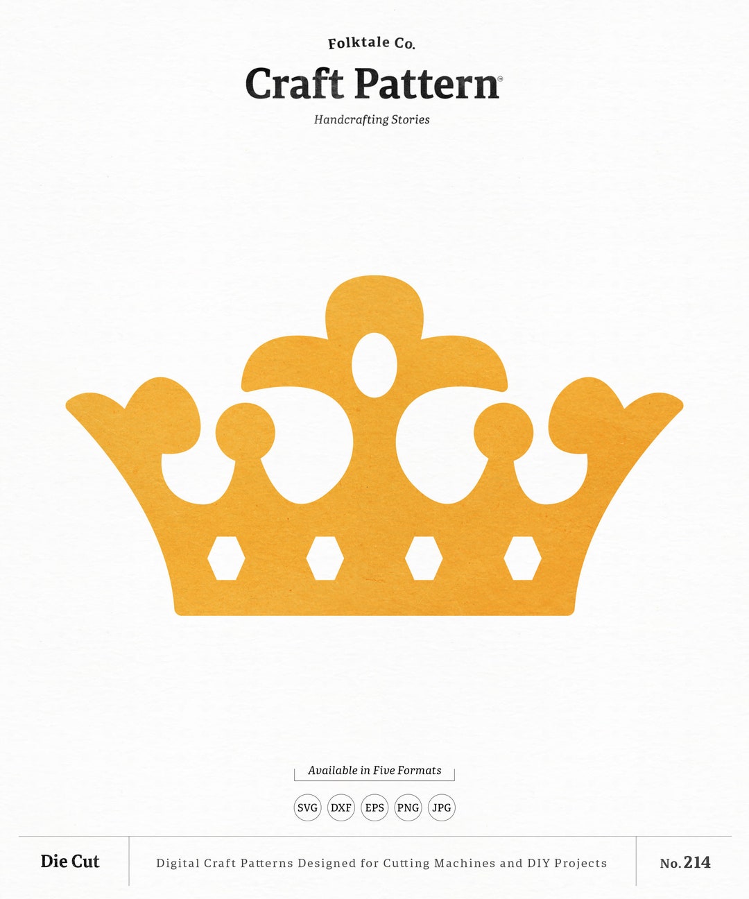 Crown SVG Craft Pattern, Princess SVG, King SVG, Crown Cut File, Crown ...