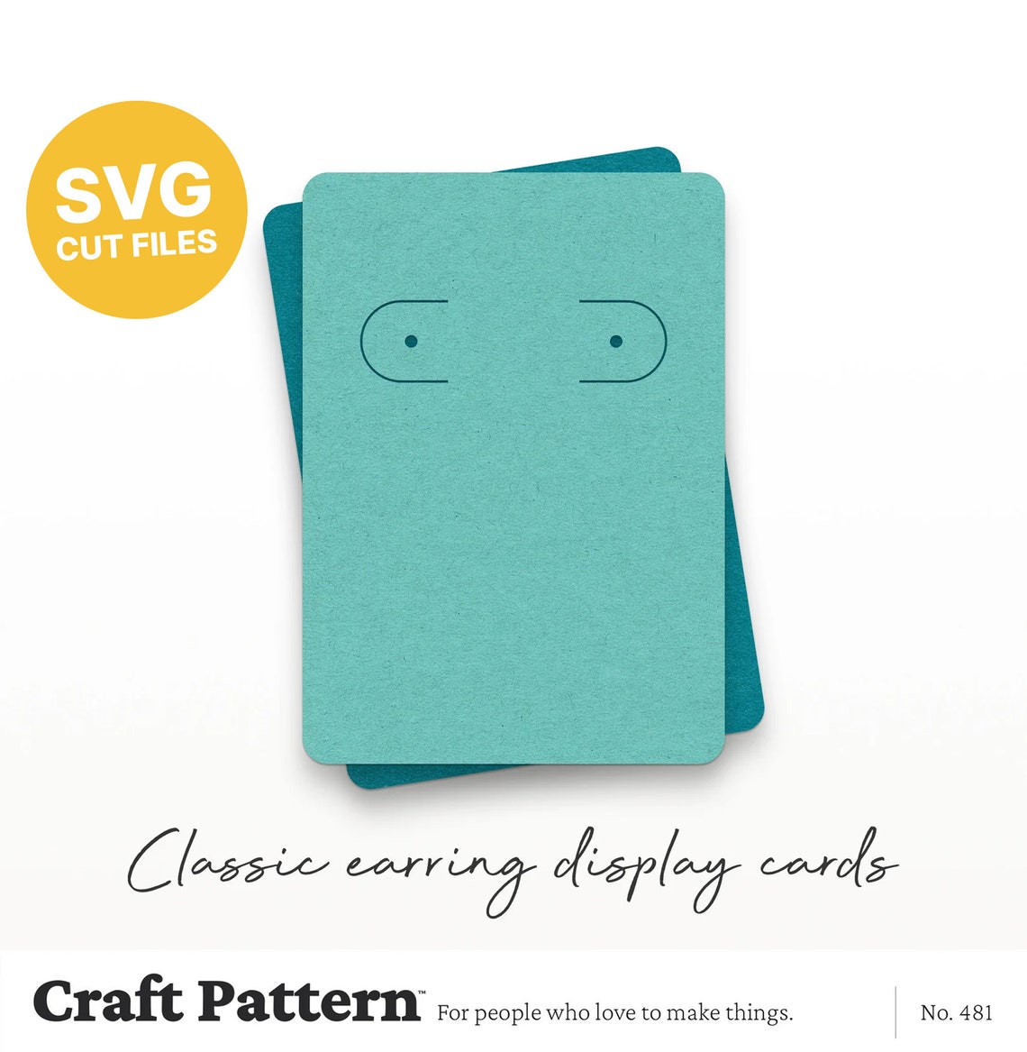 Classic Earring Display Cards SVG Earring Cards SVG - Etsy
