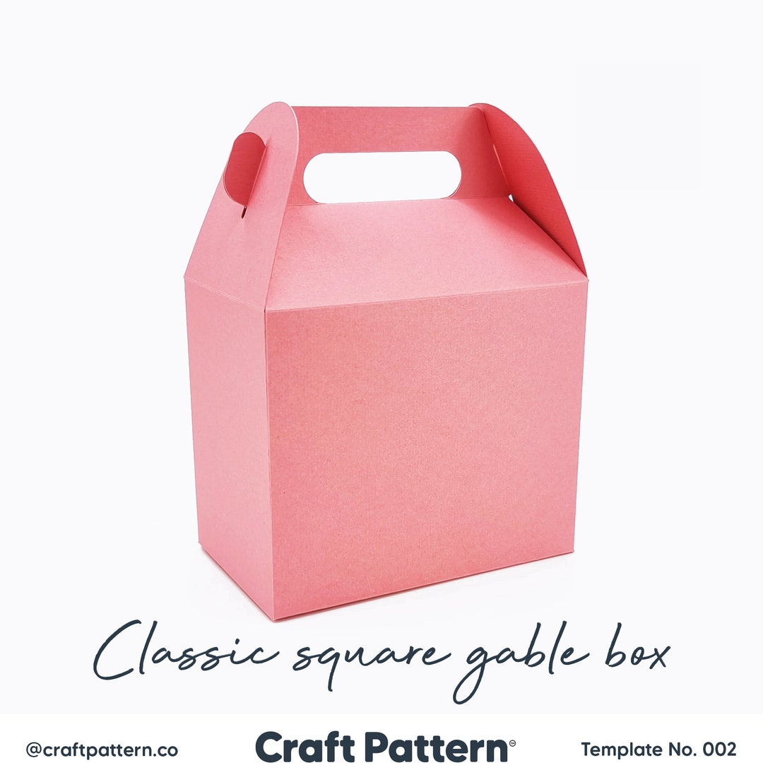 Square Gable Box SVG, Box Template SVG, Gift Box SVG, Party Favor Box ...