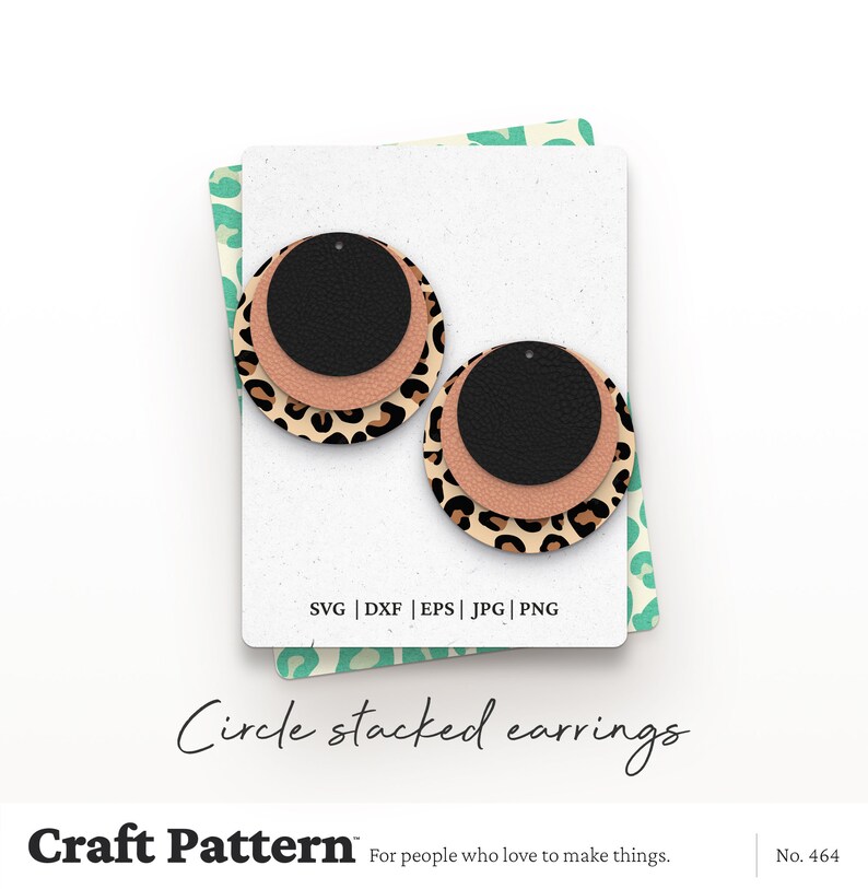 Circle Stacked Earrings SVG, Earring SVG, Earring Template, Glowforge ...