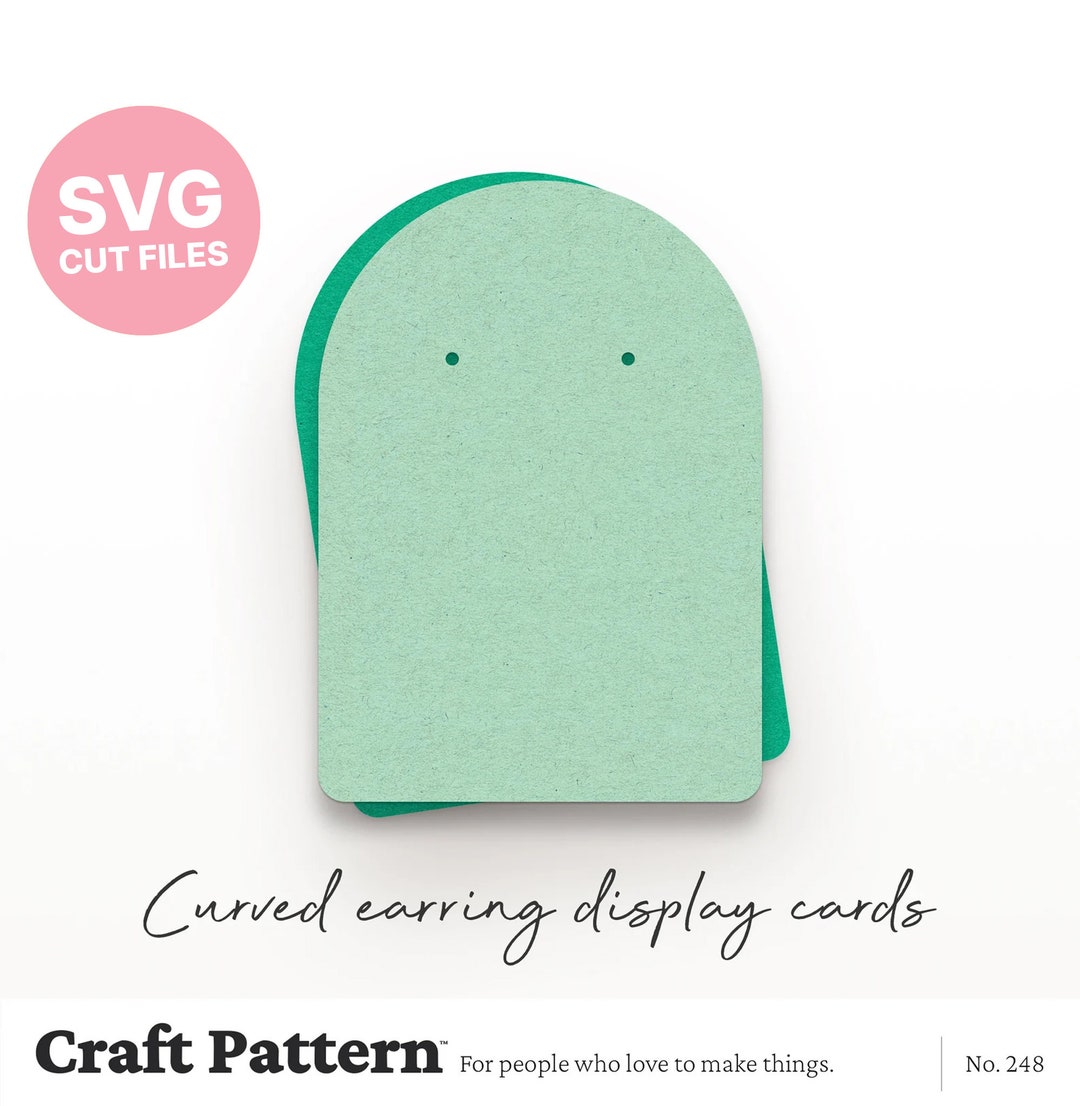 Curved Earring Display Cards SVG, Earring Cards SVG, Jewellery Display ...