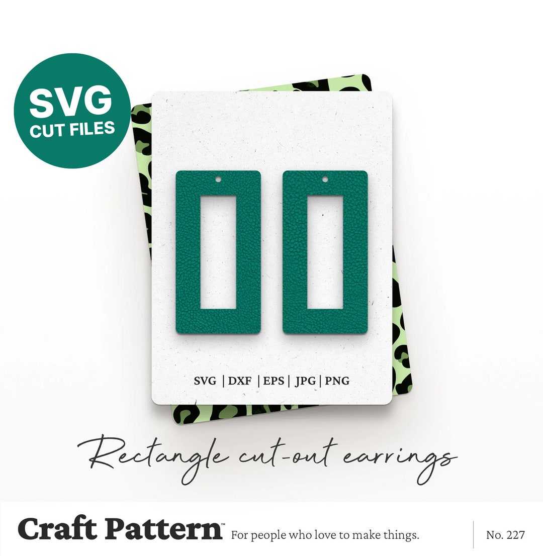 Rectangle Earrings SVG, Earring SVG, Earring Template, Glowforge SVG ...