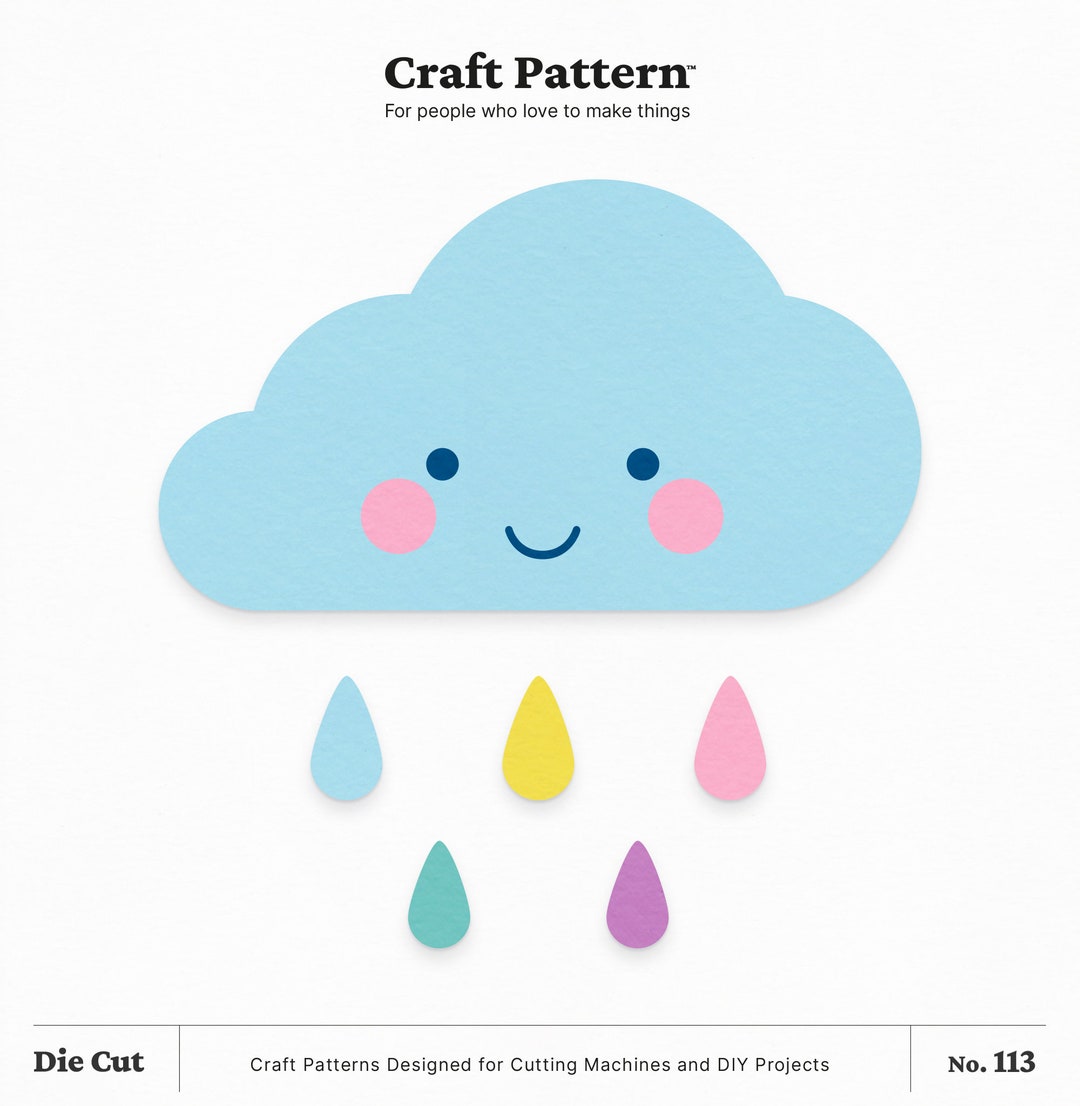 Cute Rain Cloud SVG, Rain Cloud Sublimation, Weather SVG, Weather ...