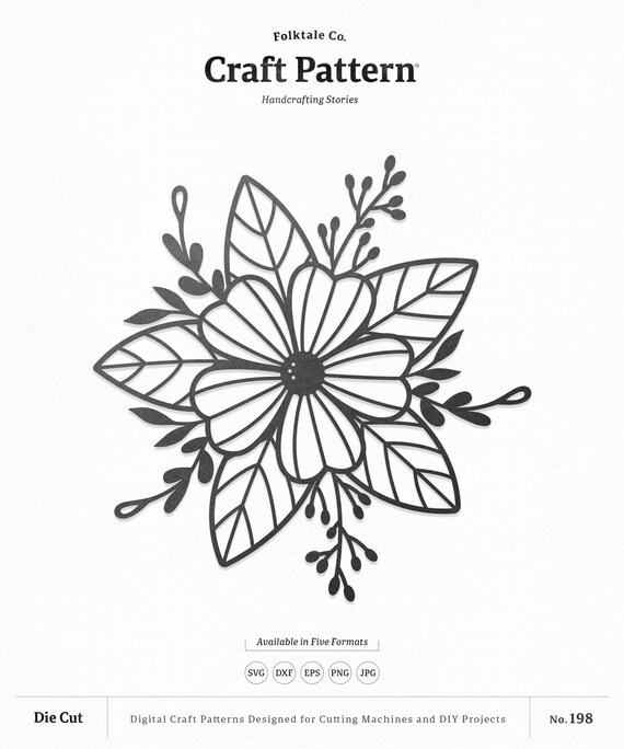 Flower SVG Craft Pattern Flowers SVG Floral SVG Flower | Etsy Hong Kong