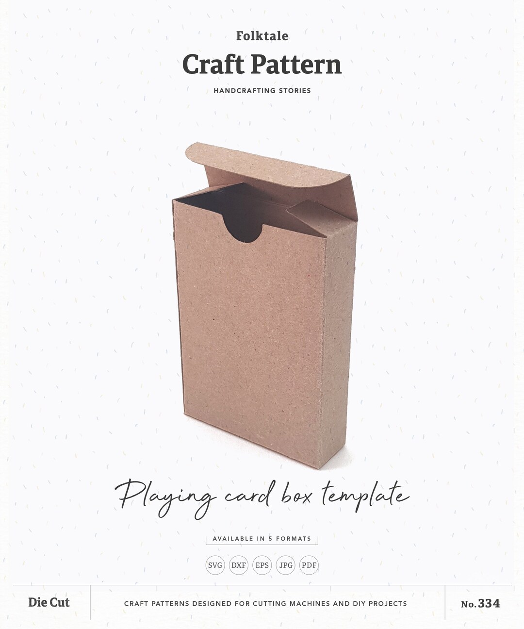 Playing Card Box Template SVG, Gift Box SVG, Party Favor Box SVG, Box ...
