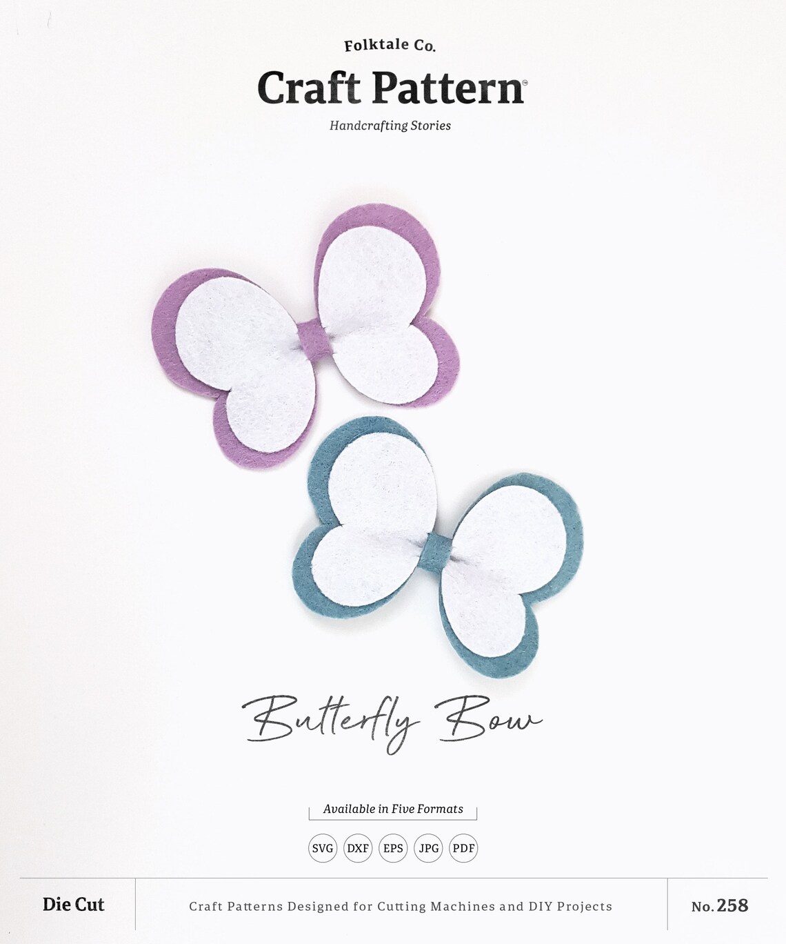 Butterfly Bow Template SVG Bow SVG Bow Template Hair Bow | Etsy