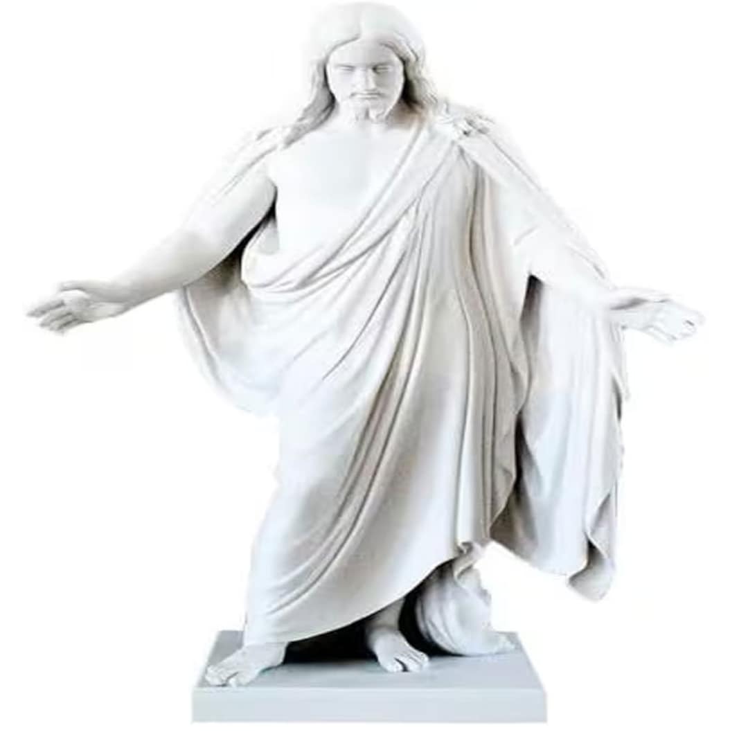 S12a 9 Christus Statue White Cultured Marble Handmade Mormon LDS CTR ...