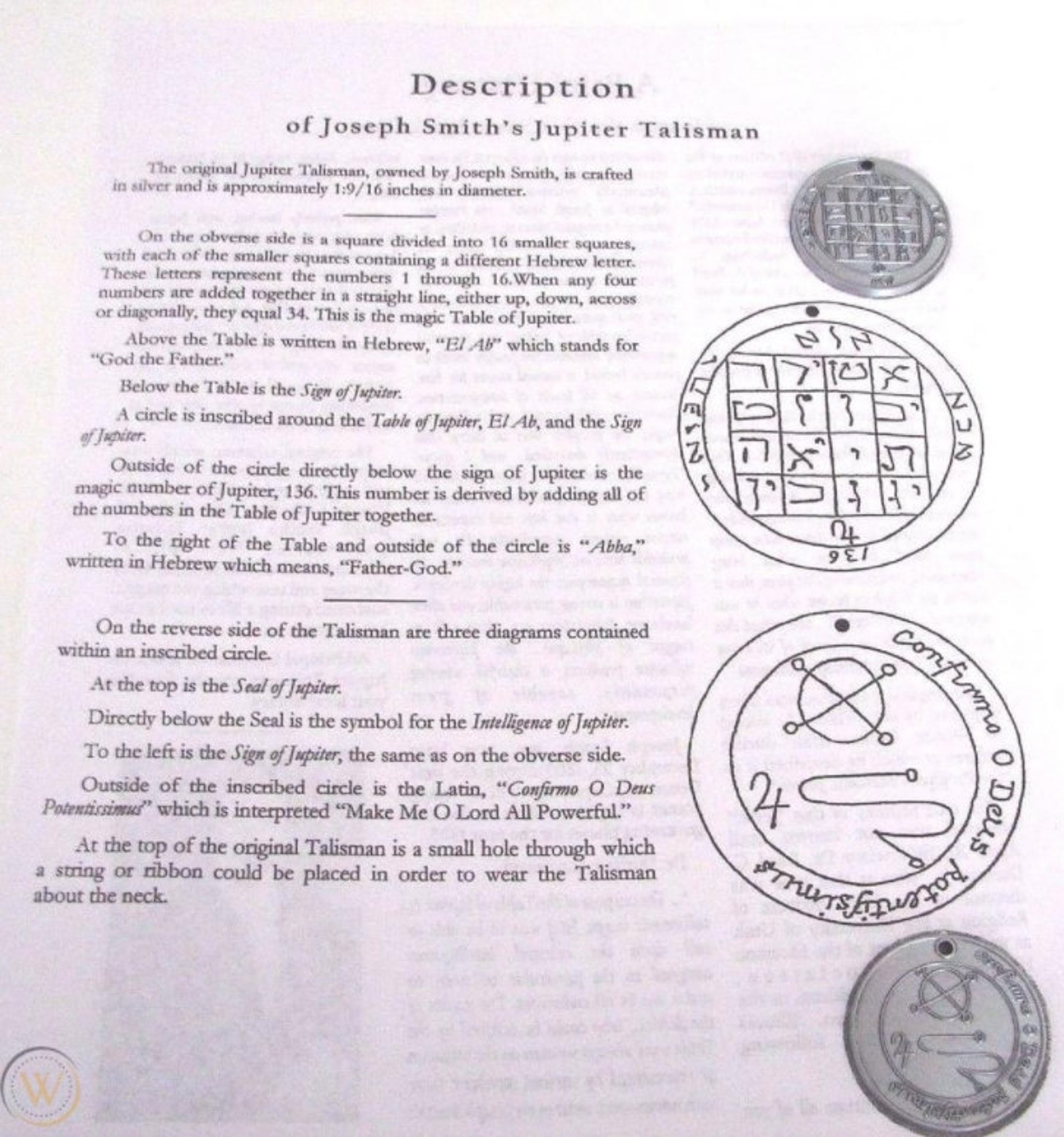 M1AS Joseph Smith Jupiter Talisman Antique Silver Plated Coin | Etsy