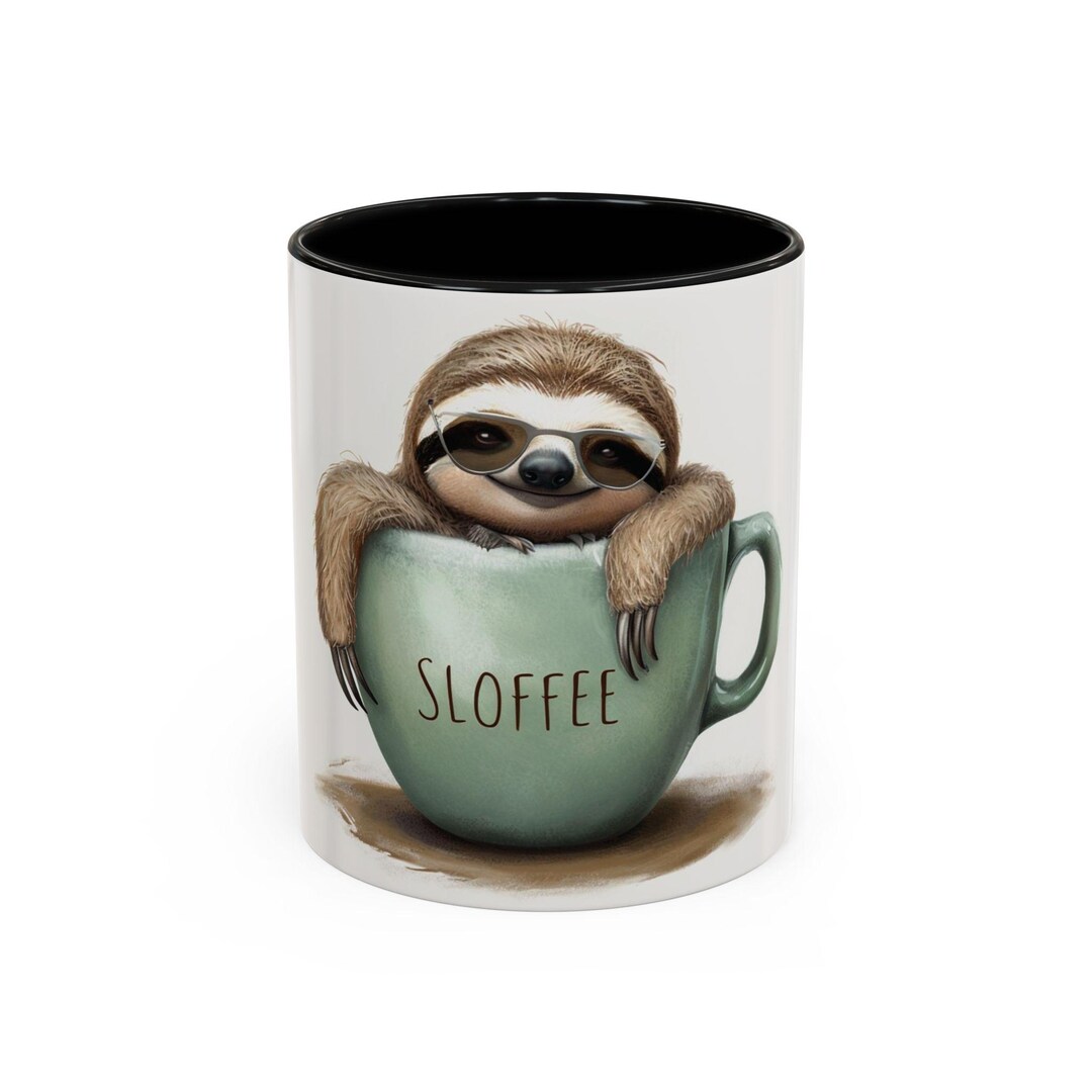 Funny Sloth Coffee Mug, Cute Sloffee Cup for Sloth Lovers, Unique Gift ...