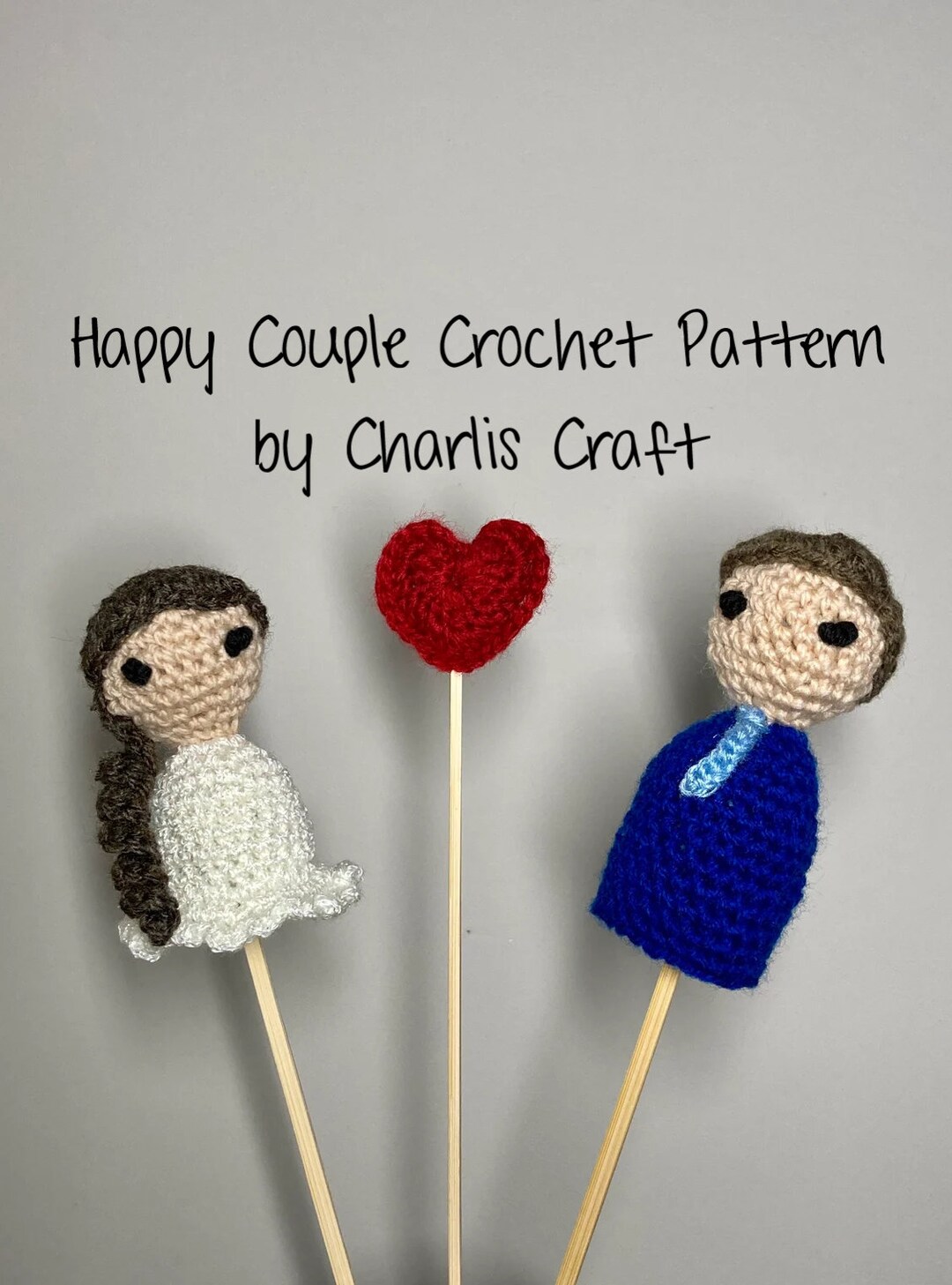 Happy Couple Wedding Cake Topper CROCHET PATTERN - Etsy