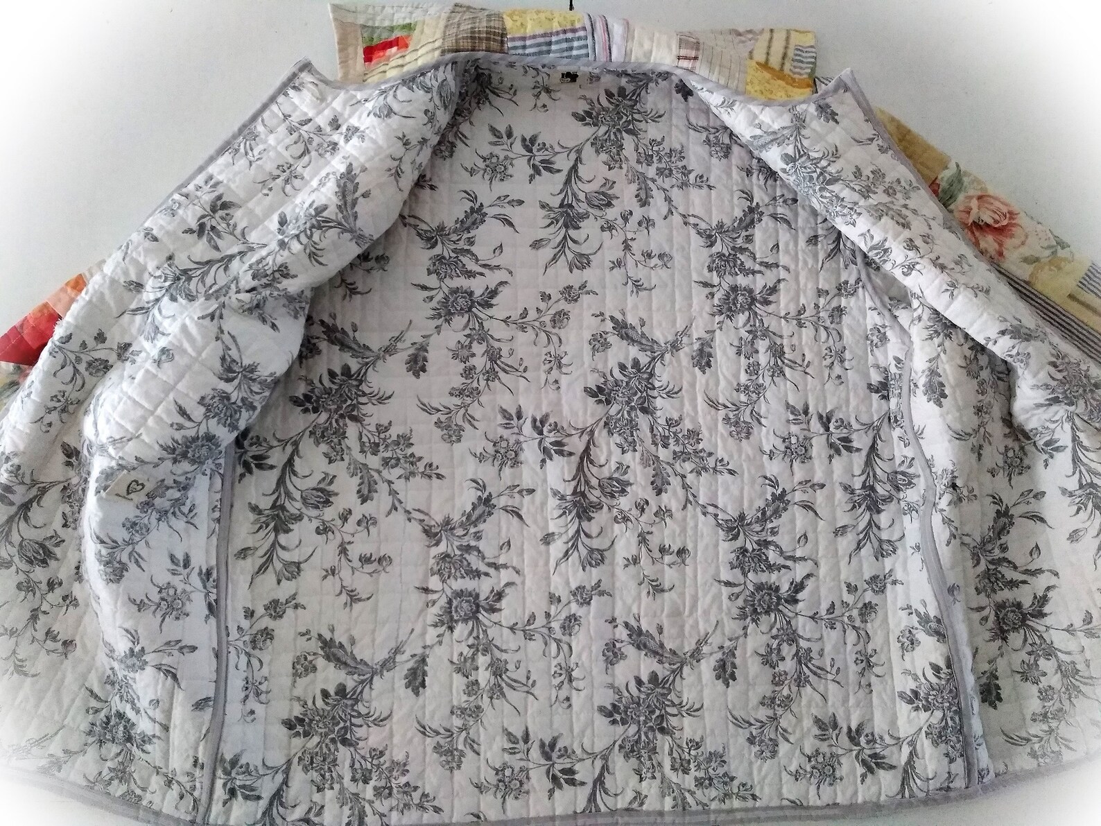 Patchwork Guilt Coat Handcrafted Quilted Jacket Women's - Etsy Denmark