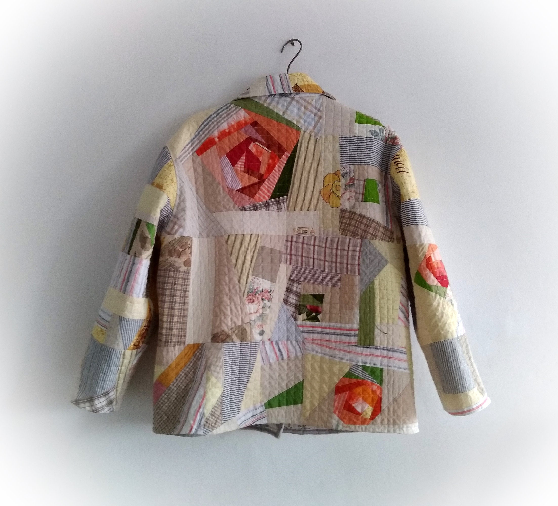 Patchwork Guilt Coat Handcrafted Quilted Jacket Women's - Etsy Denmark