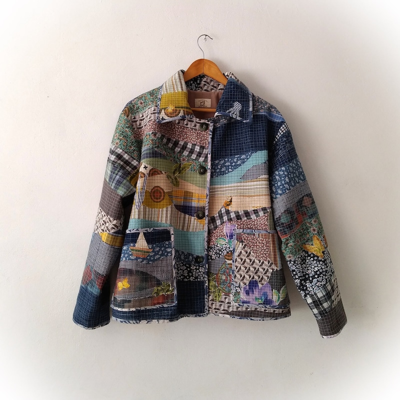 Patchwork Jacket Women - Etsy
