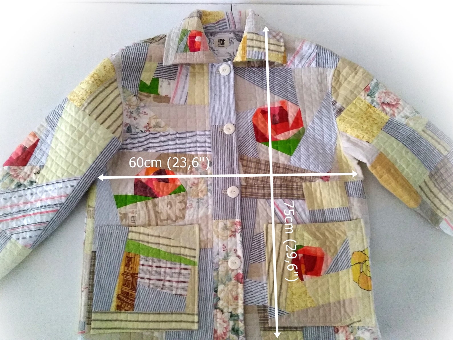 Patchwork Guilt Coat Handcrafted Quilted Jacket Women's - Etsy Denmark