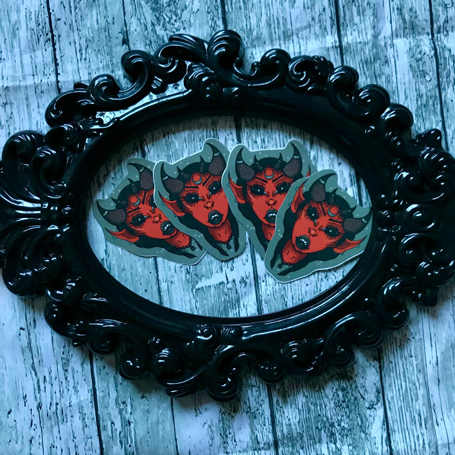 She-devil Vinyl Sticker Alternative Dark Art Cartoon - Etsy