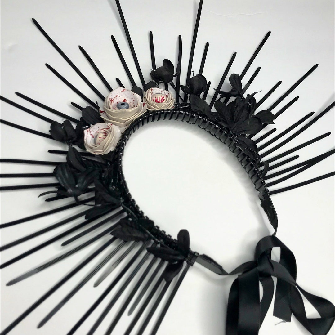 Forsaken Gothic Decorative Headpiece OOAK Floral Dark Aesthetic ...