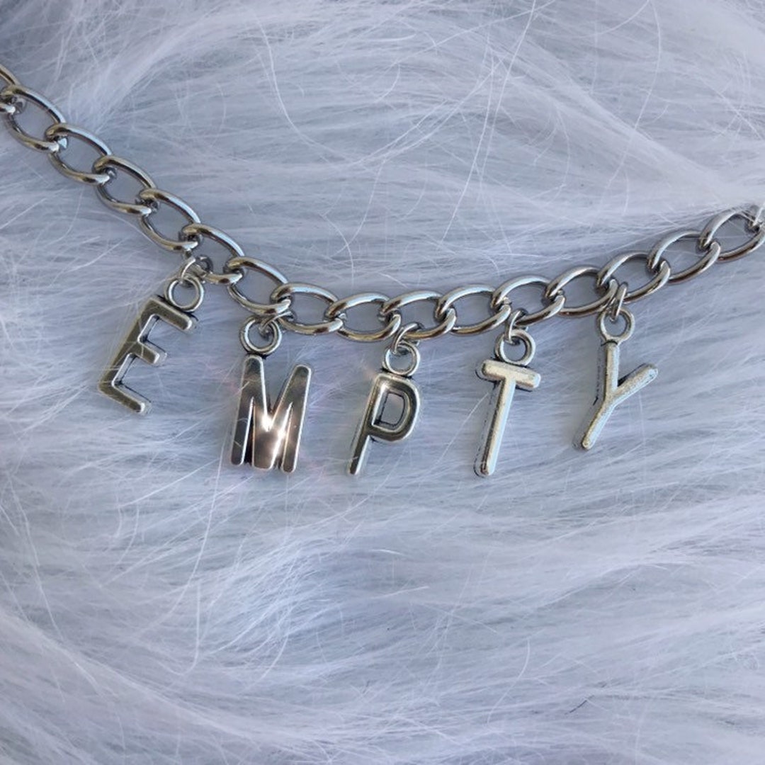 Empty Inside Aesthetic Chain | Grunge Emo Unisex Streetwear Word ...