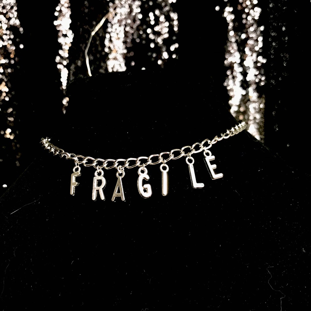Fragile Text Chain | Gothic Aesthetic Alt Jewelry | Alternative ...