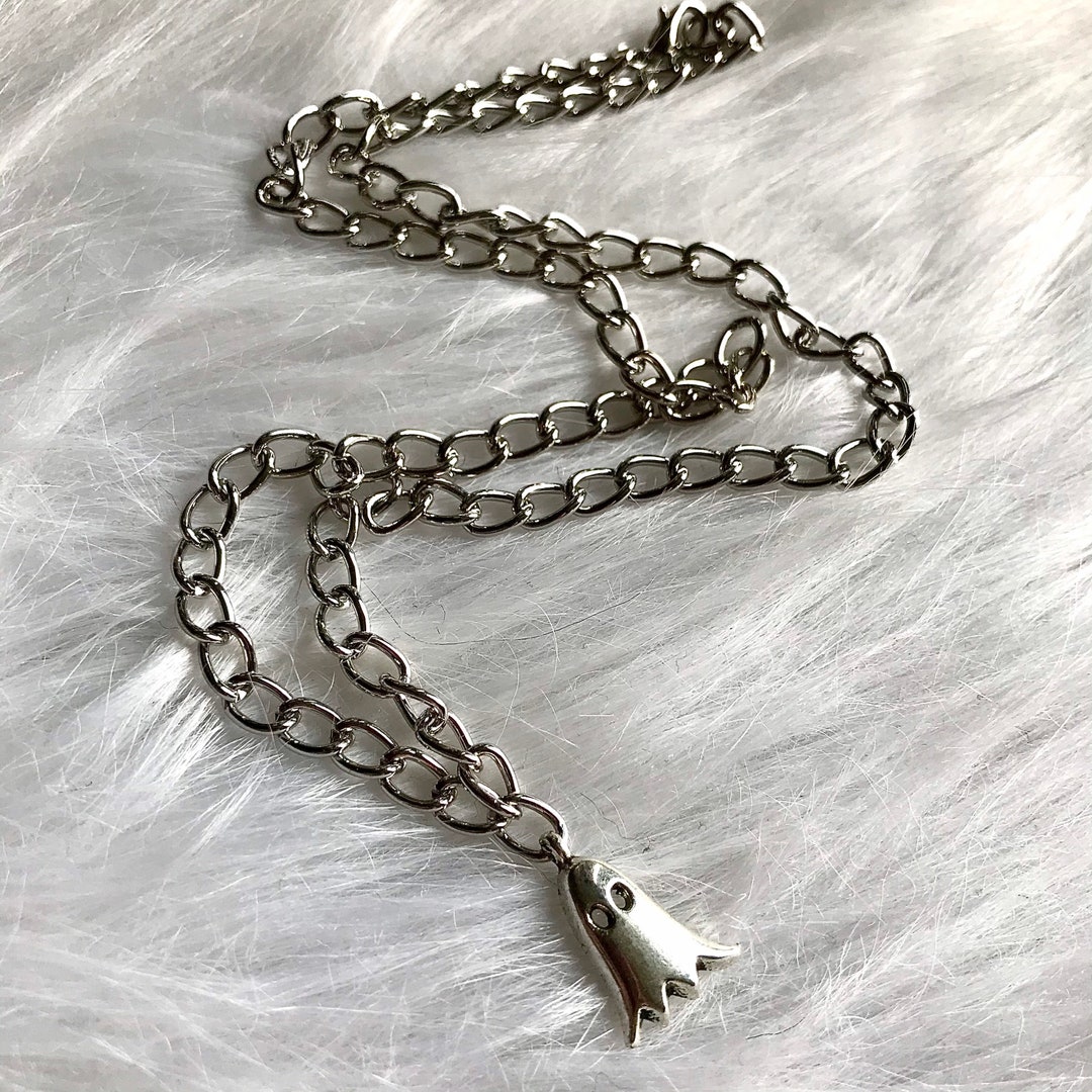 Dead Inside Chain Simple Ghost Curb Chain Minimalist Layering Jewelry ...