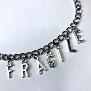 Fragile Text Chain | Gothic Aesthetic Alt Jewelry | Alternative ...