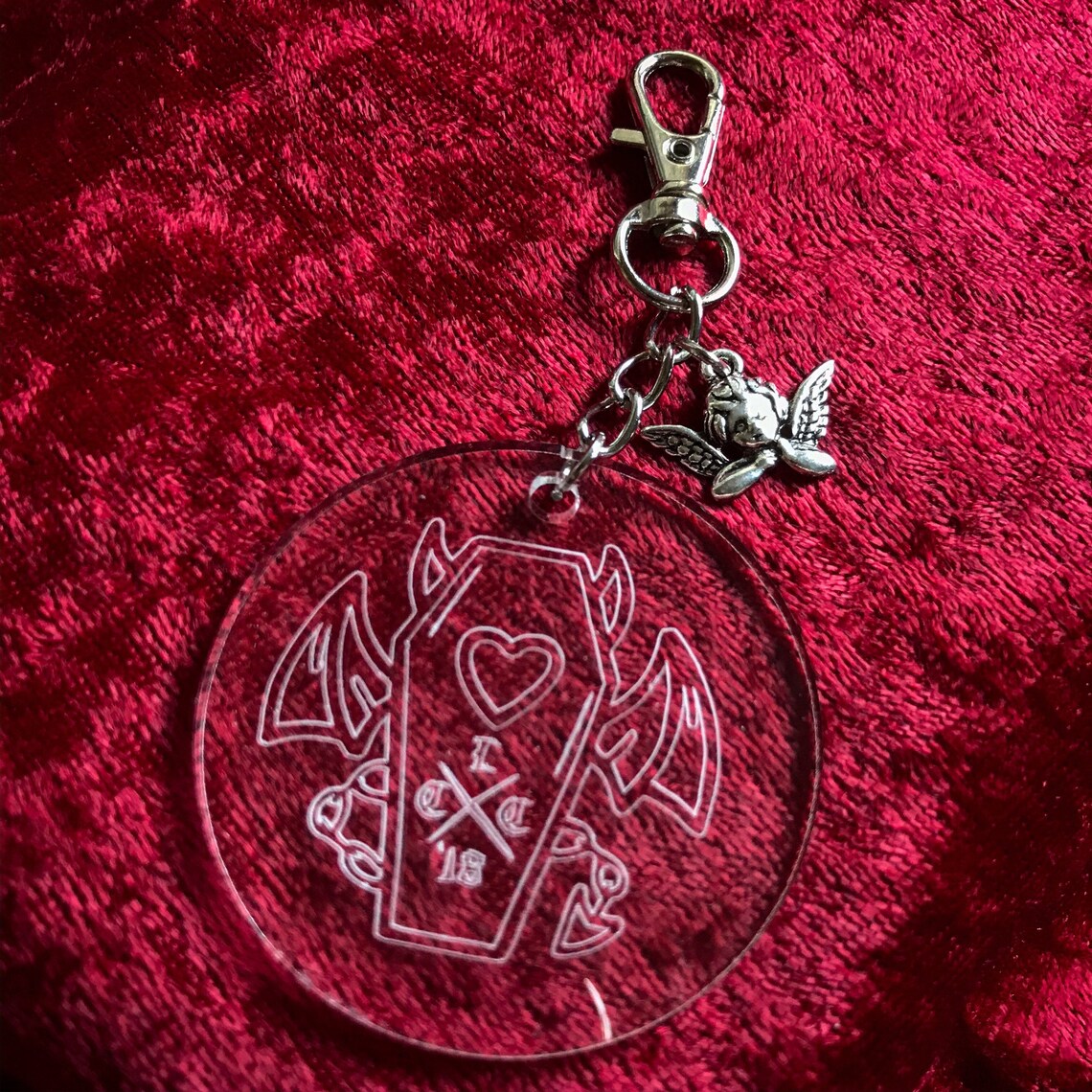 Lovecraft Crypt Exclusive Engraved Acrylic Keychain | Gothic Coffin Art ...