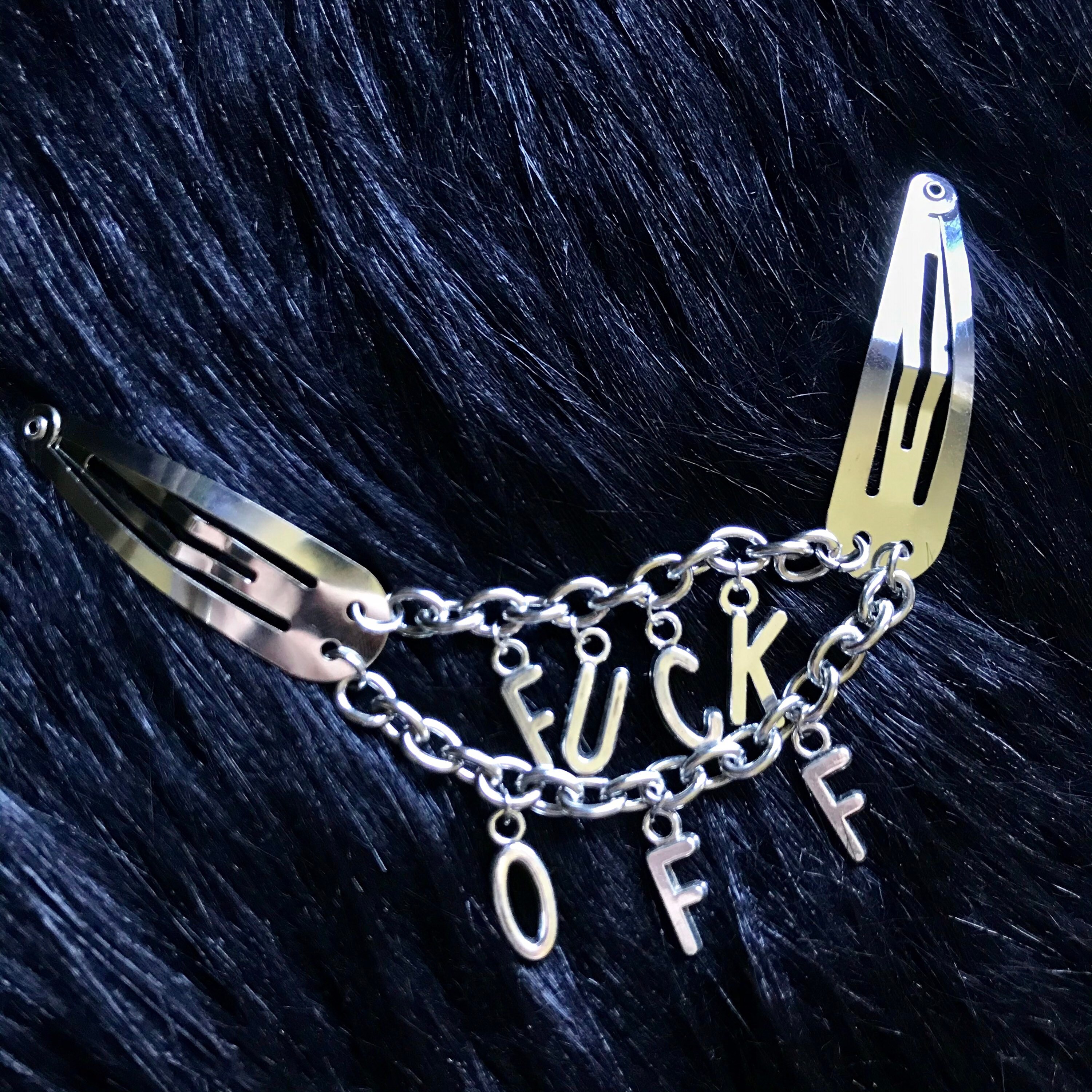 Chain Layered Hair Clips Alt Alternative Goth Industrial | Etsy