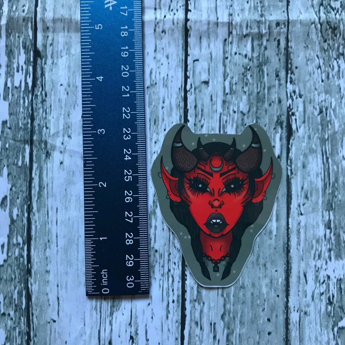 She-devil Vinyl Sticker Alternative Dark Art Cartoon - Etsy