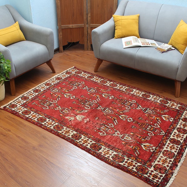 Red Persian Rug - Etsy
