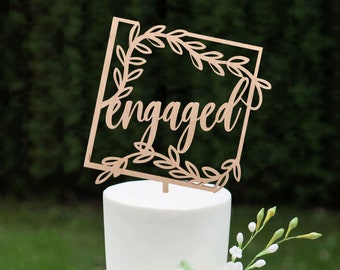 Engagement Party Decorations. Engagement Cake Topper. Engaged | Etsy