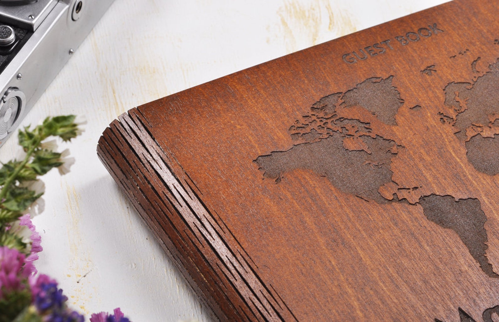 Wedding Guest Book. Map Guest Book - Etsy