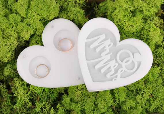 Ring Bearer Box Double Ring Box Acrylic Ring Box | Etsy