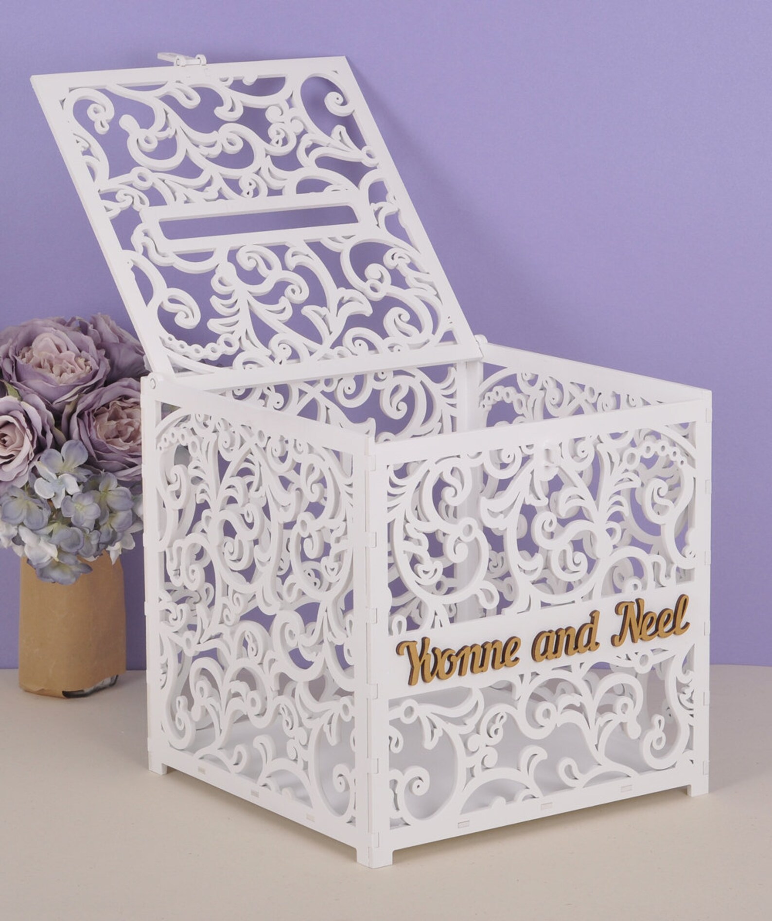 Wedding Card Box Wedding Card Holder Wedding Box Wishing Well | Etsy