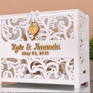 Wedding Post Box With Names and Wedding Date - Etsy