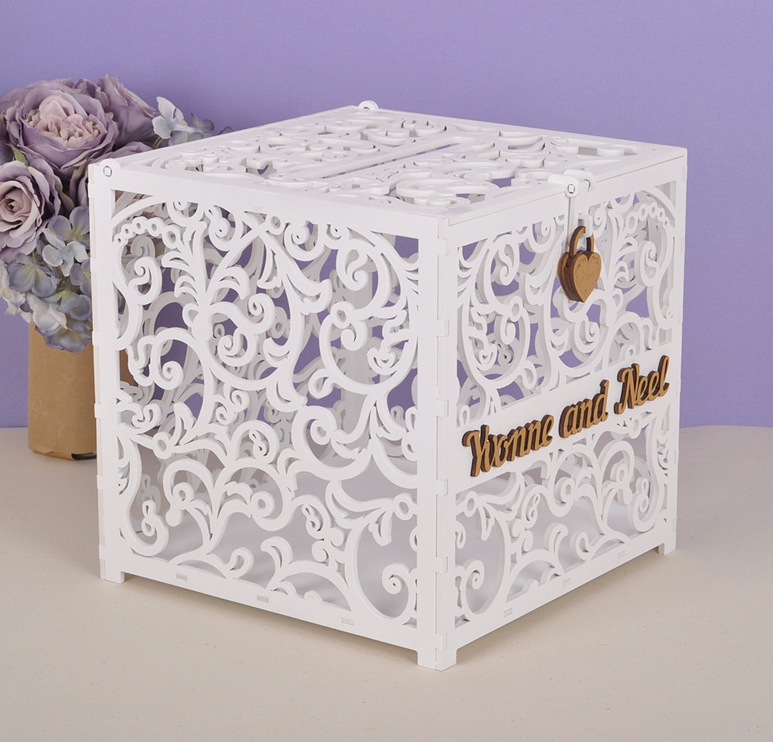 Wedding Card Box Wedding Card Holder Wedding Box Wishing Well | Etsy