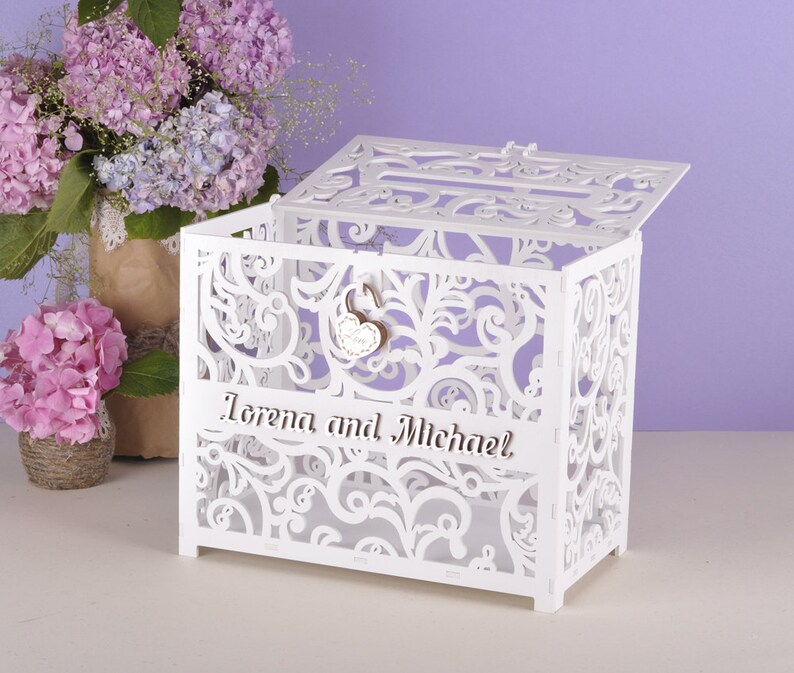 Card Box for Wedding With Lock, Wedding Card Box, Wedding Money Box ...