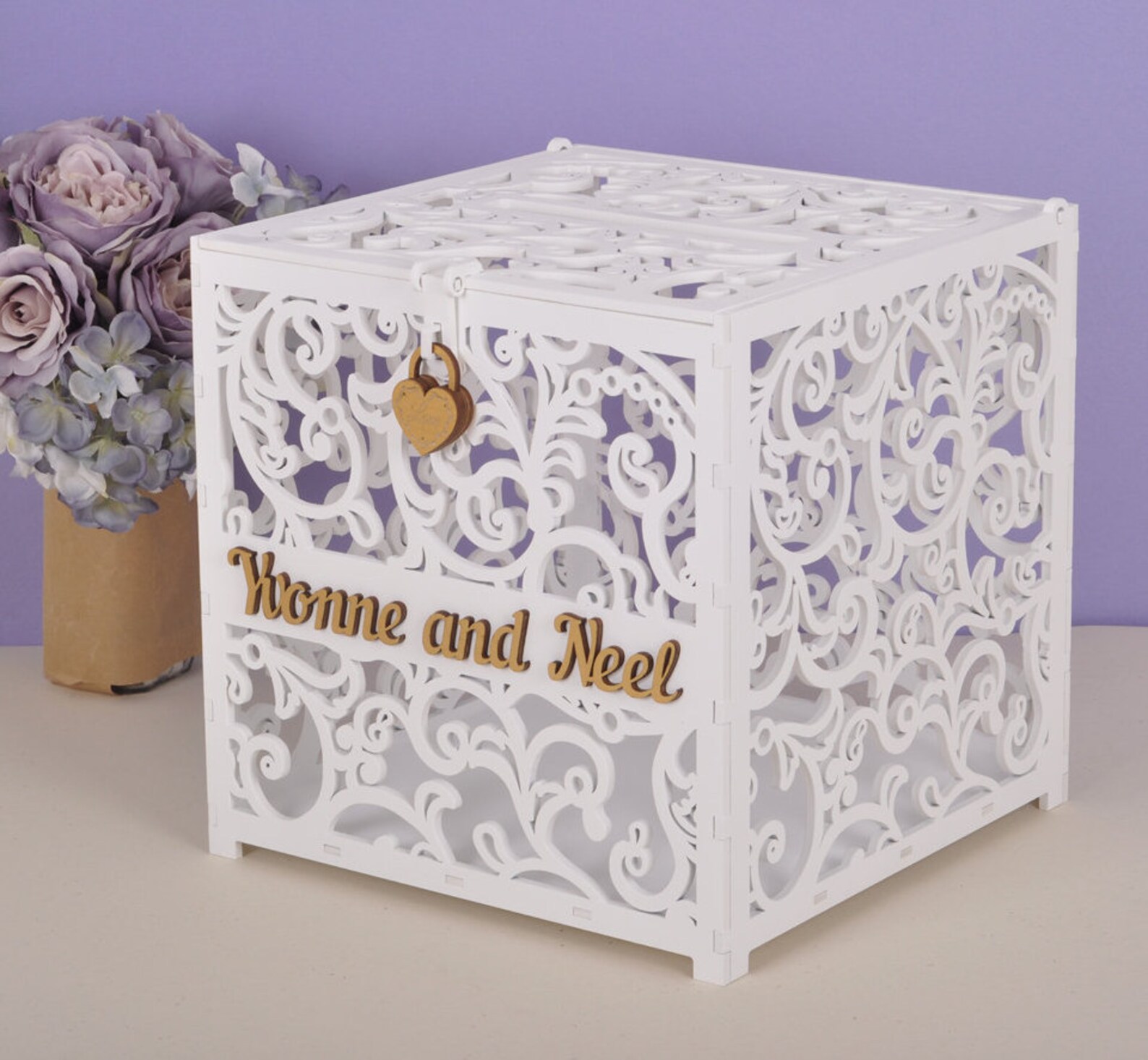 Wedding Card Box Wedding Card Holder Wedding Box Wishing Well | Etsy