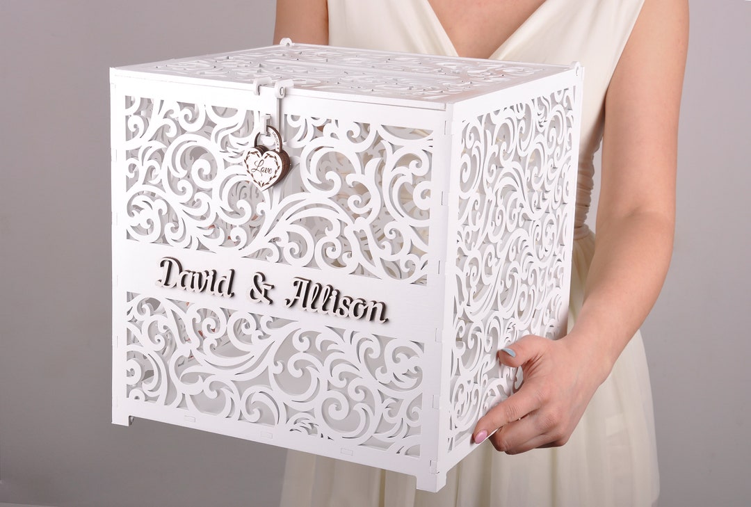 Wedding Card Box With Slot. Wedding Post Box. Modern Card Box for ...