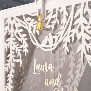 Wedding Card Box With Lock. Wedding Card Holder. Wedding Post Box - Etsy