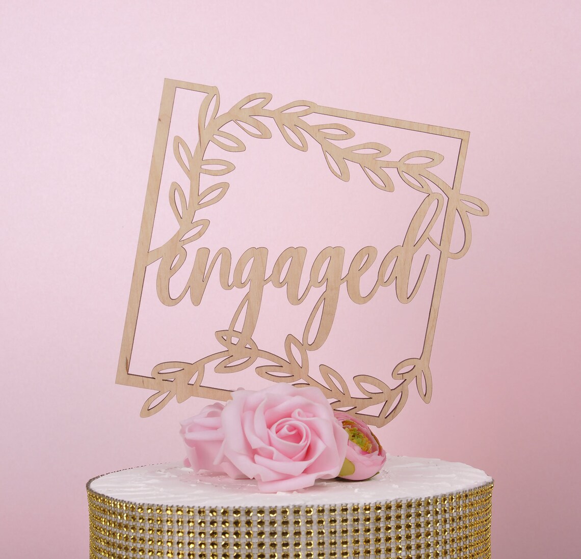 Engagement Party Decorations. Engagement Cake Topper. Engaged | Etsy