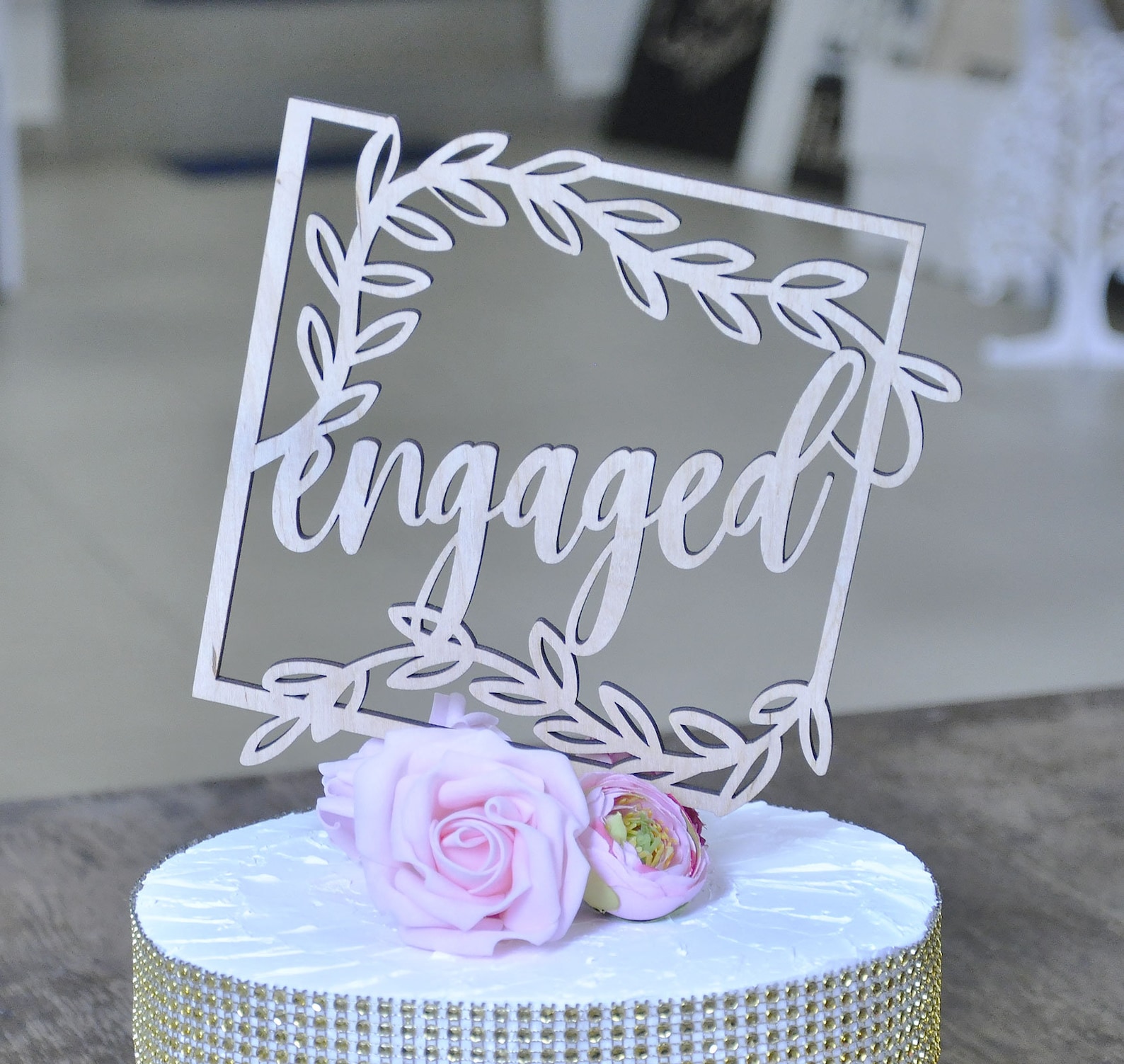 Engagement Party Decorations. Engagement Cake Topper. Engaged - Etsy