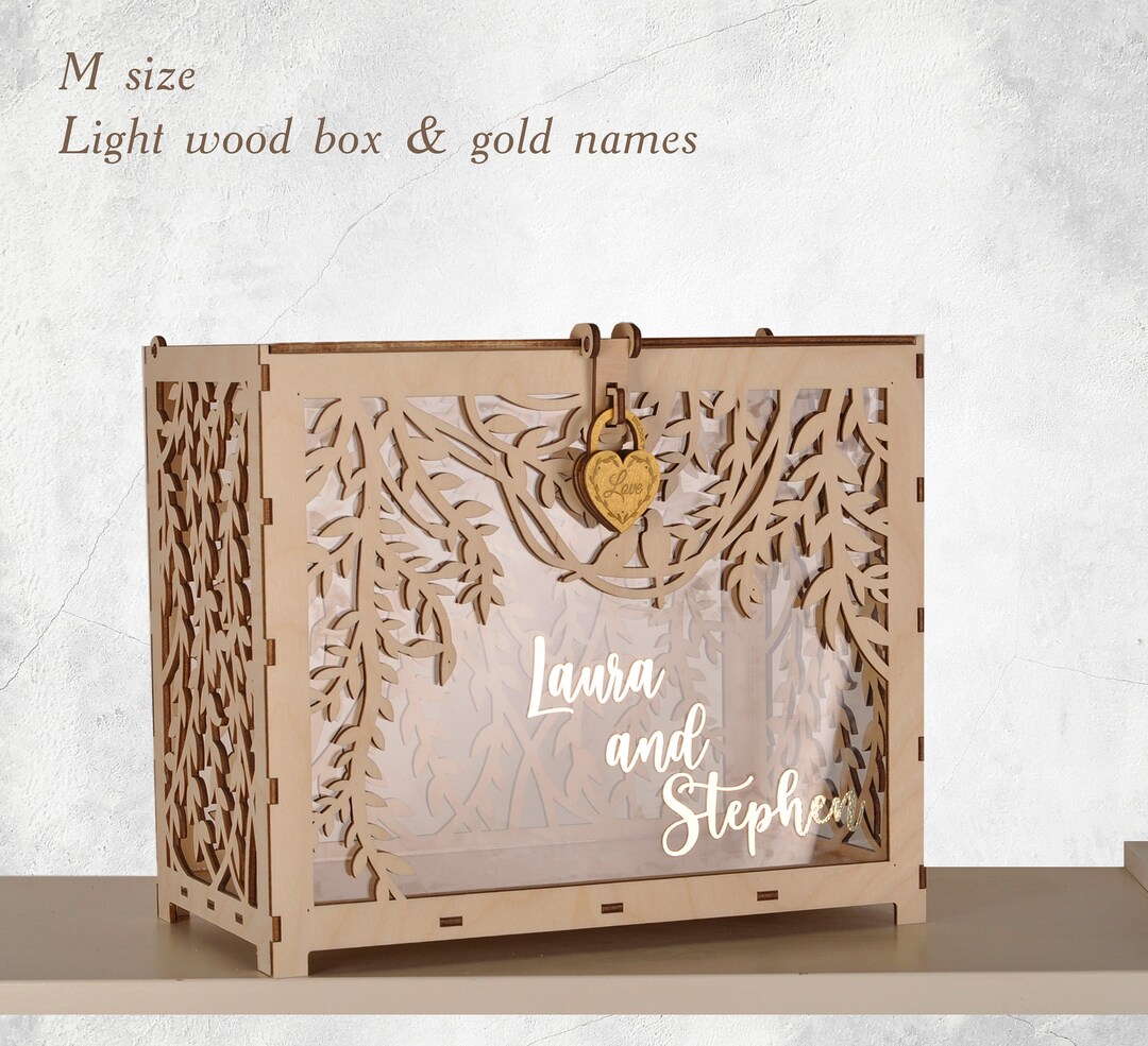 Wedding Card Box With Lock. Wedding Card Holder. Wedding Post Box - Etsy