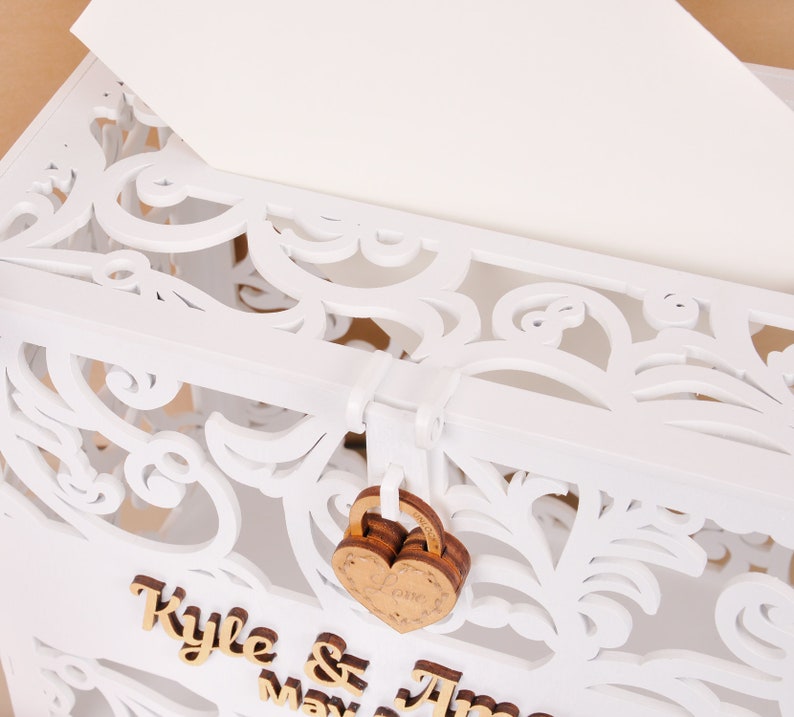 Wedding Post Box With Names and Wedding Date - Etsy