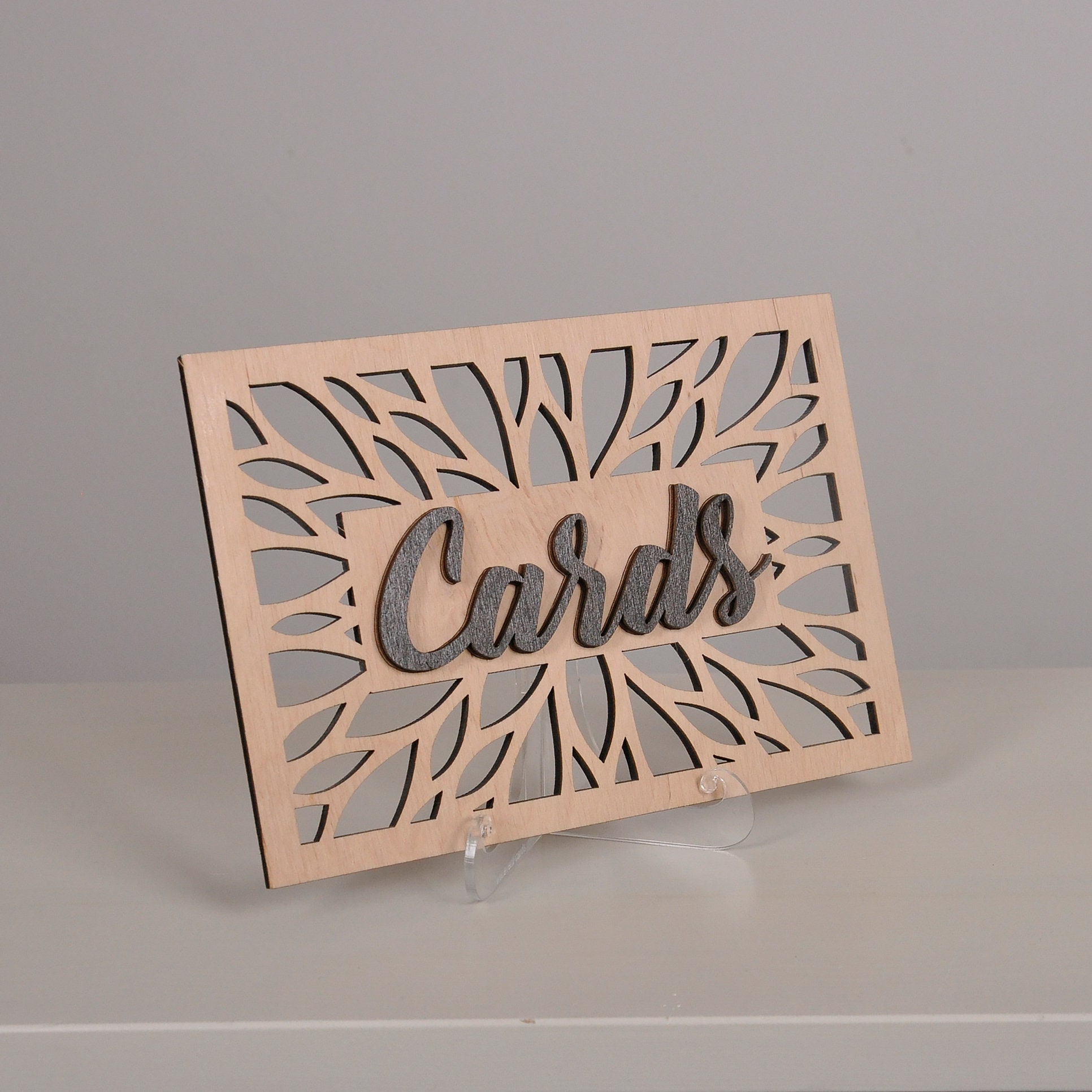 Plywood Wedding Cards Sign, White & Gold Decor - Etsy