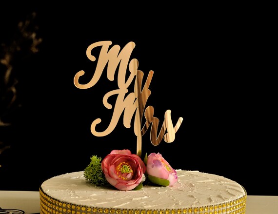 Gold Wedding Cake Topper - Etsy